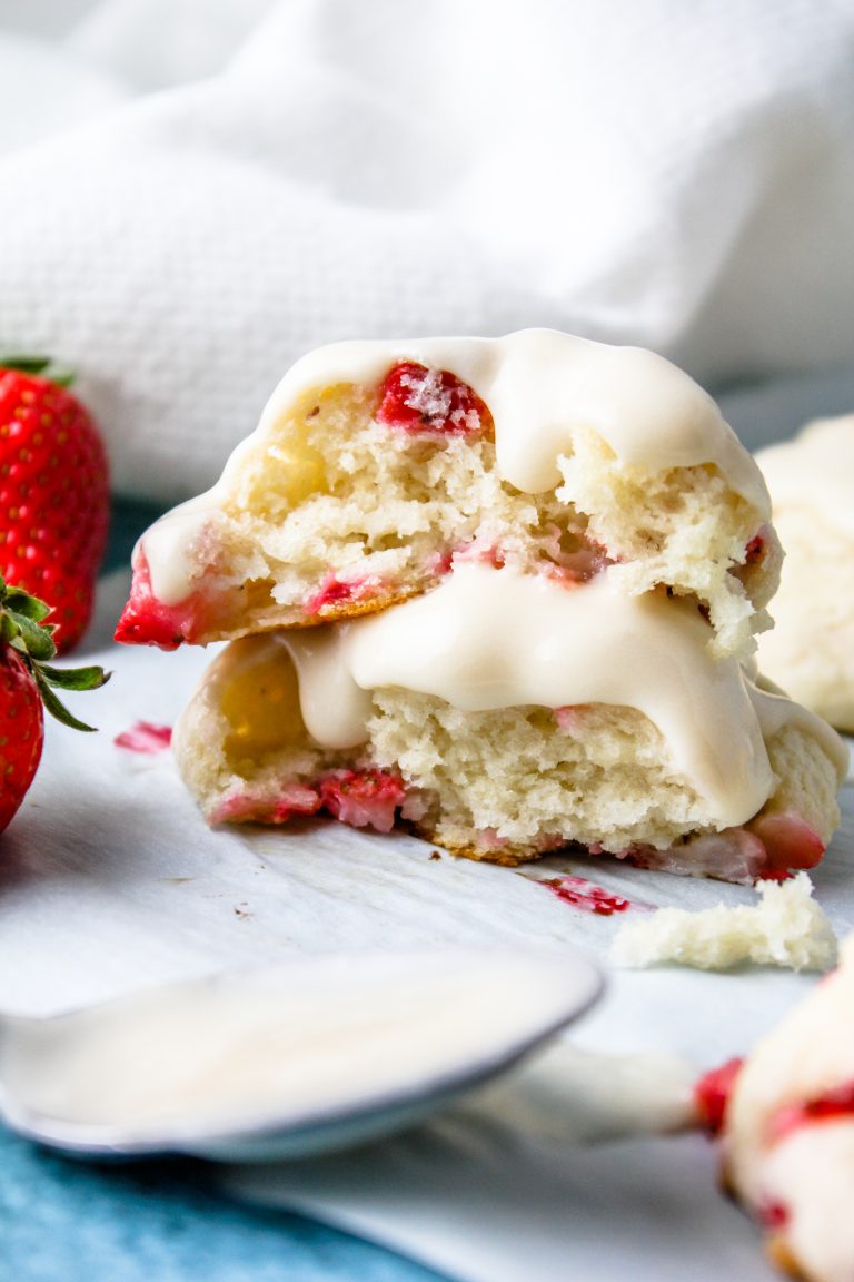 Strawberry and Cream Drop Biscuits
